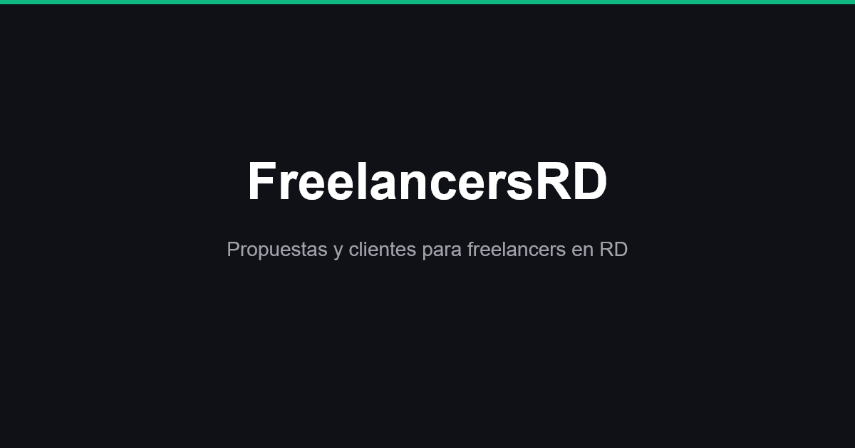 FreelancersRD — Propuestas y clientes para freelancers en Latinoamérica